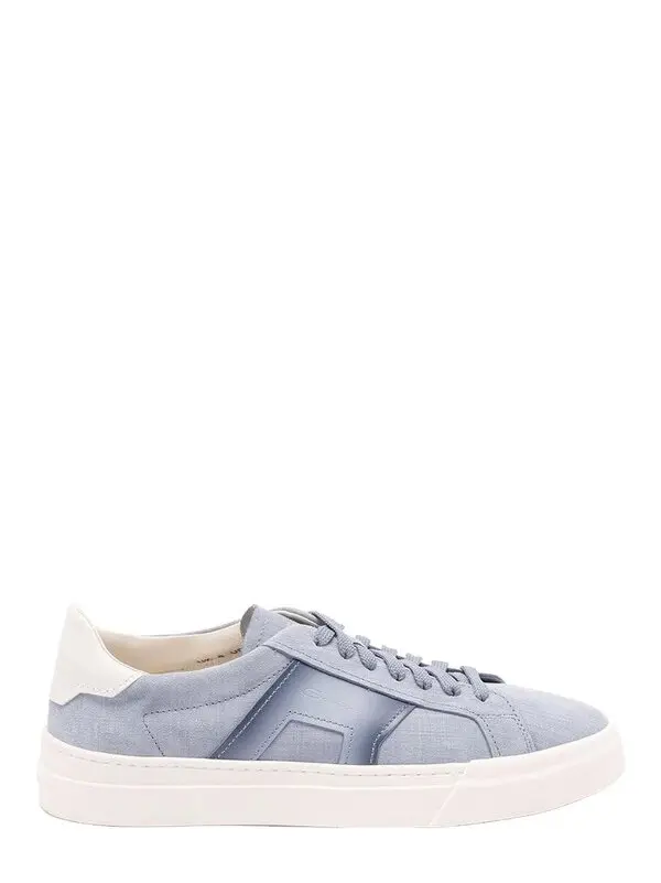 Santoni Lace-up Calf Leather Sneakers - Multicolor