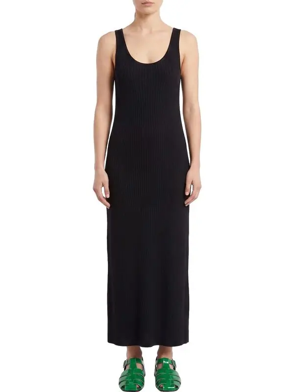 Max Mara Ribbed Tank Dress - Black