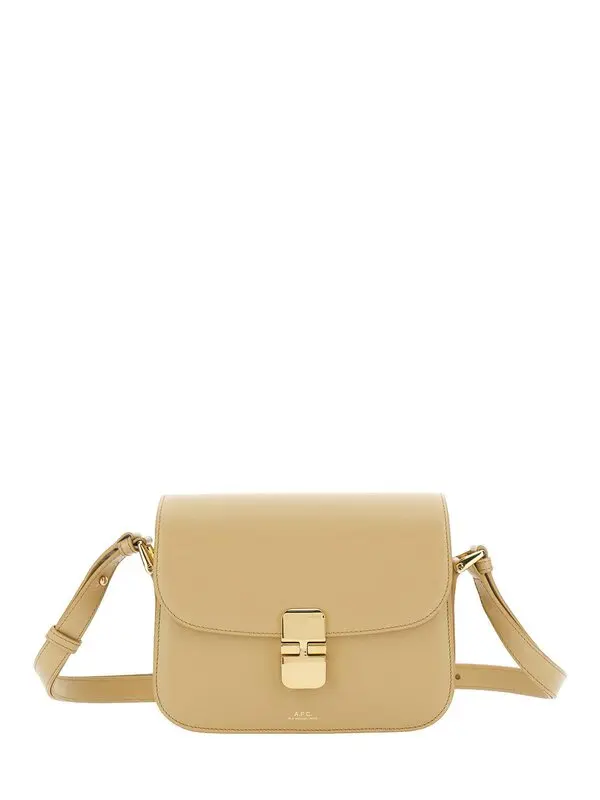 A.p.c. Grace Small Leather Crossbody Bag - Cream