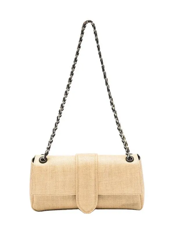 Jacquemus Neutrals Raffia Shoulder Bag - Cream