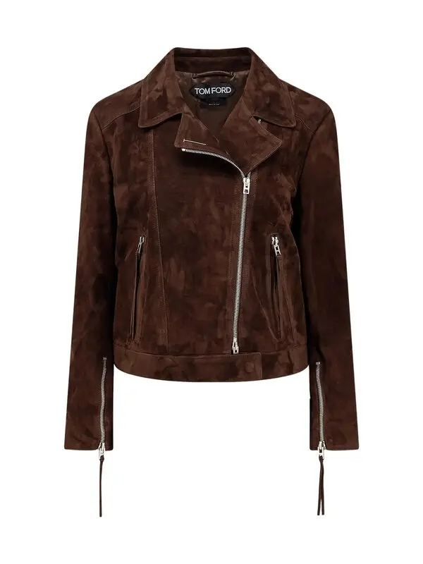 TOM FORD Suede Biker Jacket - Multicolor