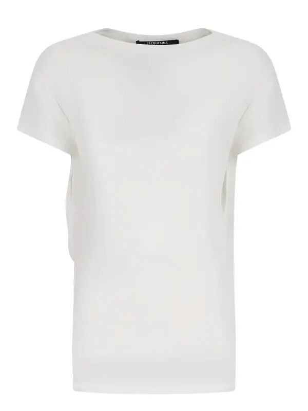 Jacquemus Draped Detailing T-shirt - White