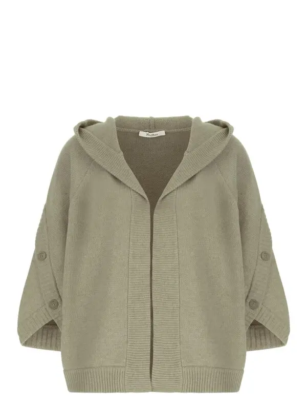 Max Mara Knitwear Cardigan With Hood And Button Detail - Multicolor