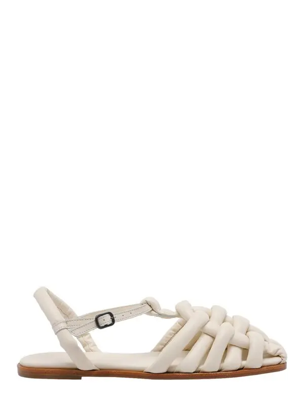Hereu Cabersa Leather Sandals - White