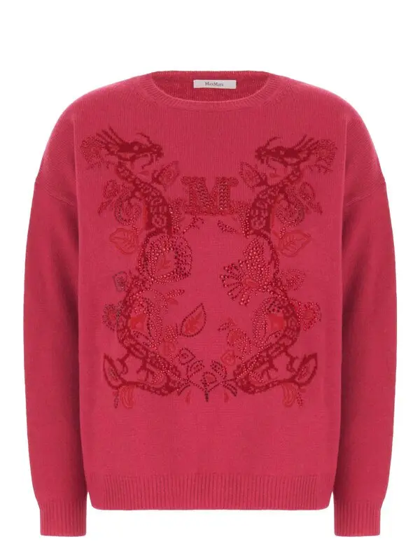 Max Mara Embellished Dragon Motif Knitwear - Multicolor
