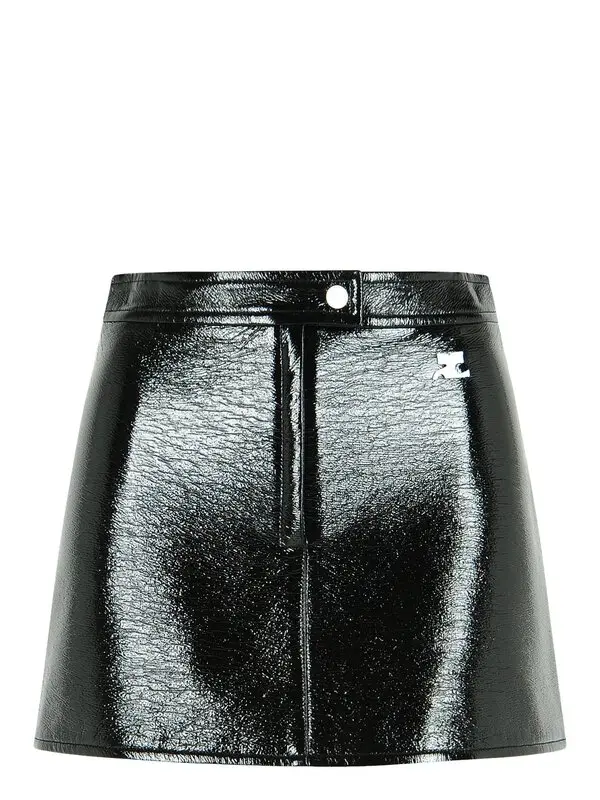 COURREGES Vinyl Mini Skirt - Black