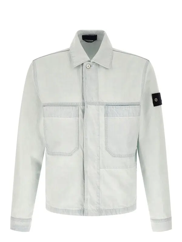 Stone Island Cotton Denim Jacket - Blue