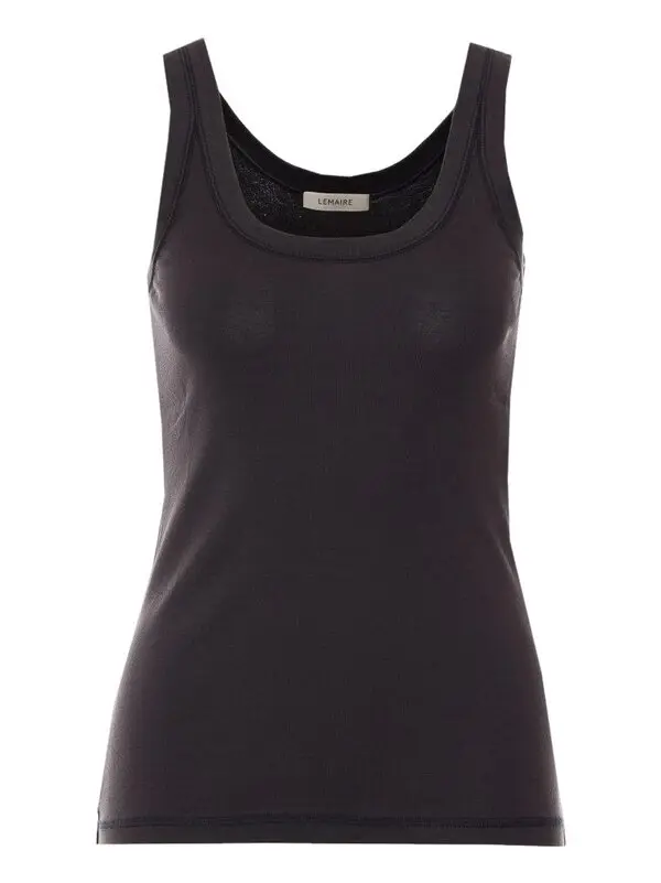 LEMAIRE Ribbed Tank Top - Black