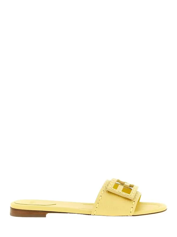 Fendi Baguette Slides - Yellow