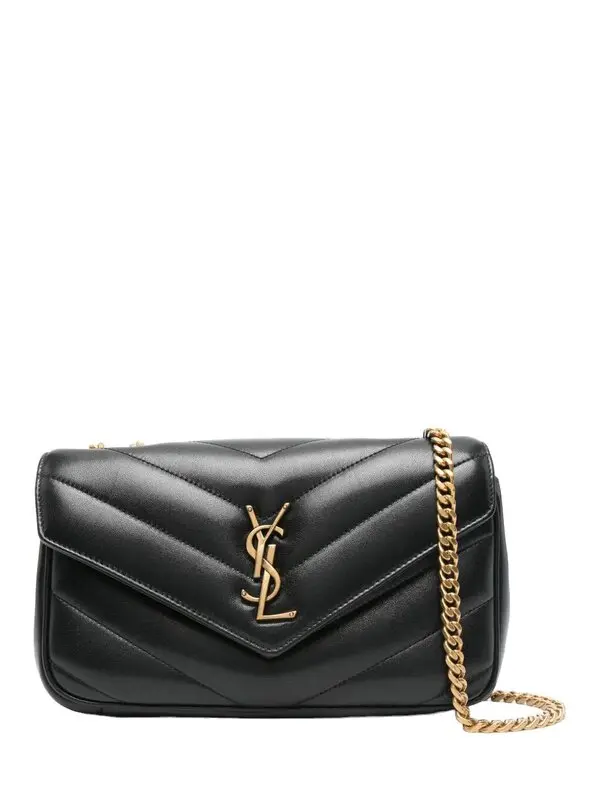 Saint Laurent Loulou Small Bag In Matelassé Lambskin - Black