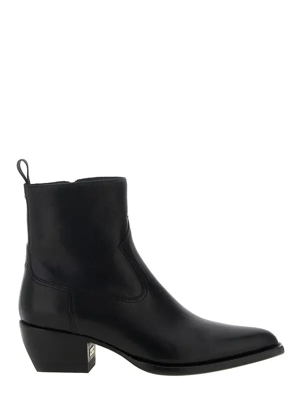 GOLDEN GOOSE Debbie Texan Ankle Boots - Black