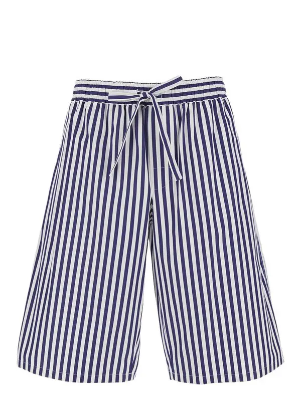 Dolce & Gabbana Striped Cotton Bermuda Shorts - Multicolor