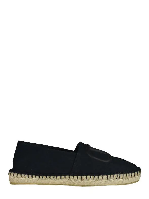 Valentino Garavani Canvas Espadrilles With Logo Detailing - Black