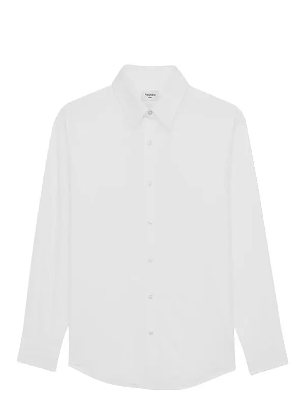 Saint Laurent Cassandre Stretch Cotton Shirt - Multicolor