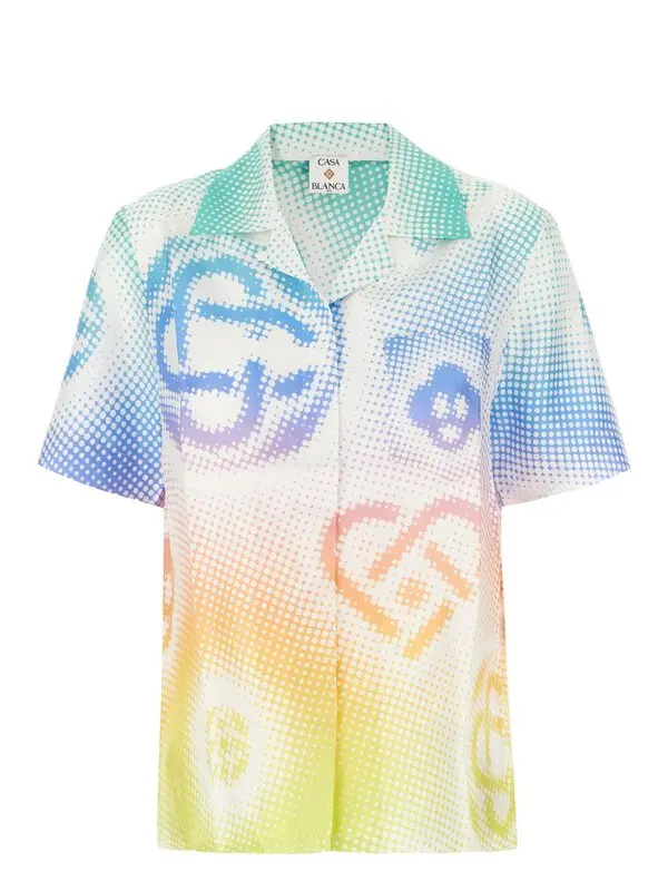 Casablanca Printed Silk Twill Shirt - Multicolor