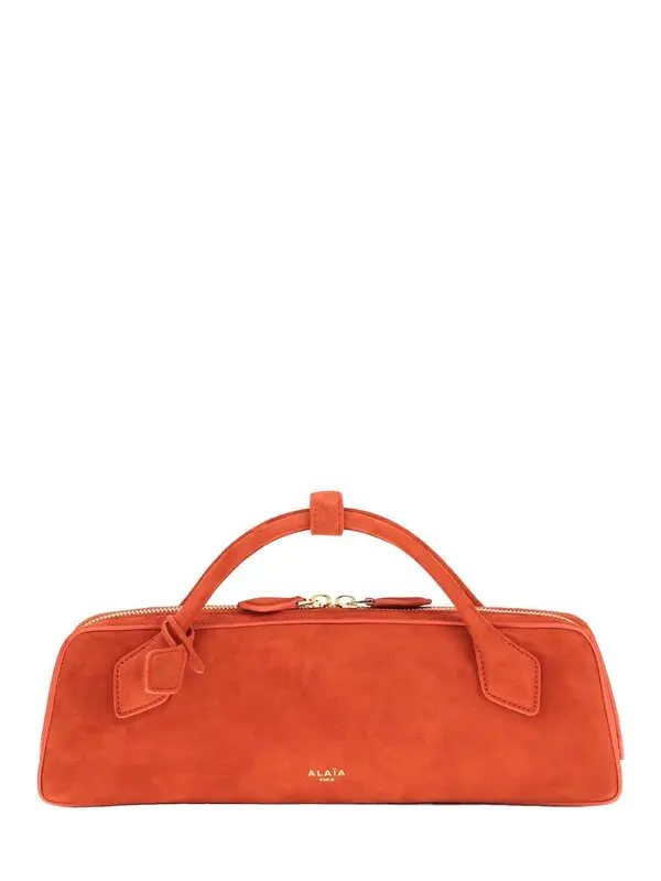 Alaïa Le Teckel Suede Clutch Bag - Red