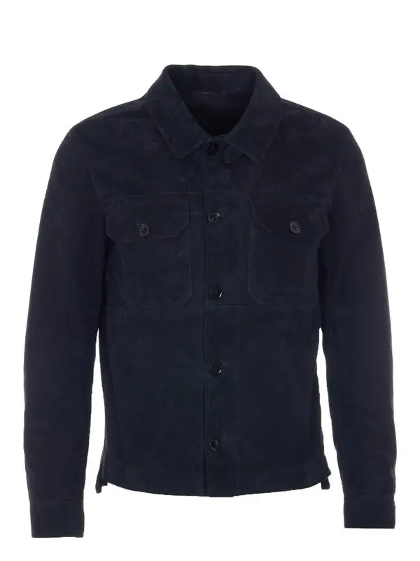 TOM FORD Suede Bomber Jacket - Black