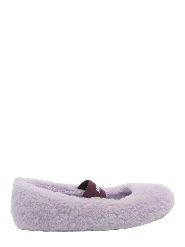 Moon Boot Shearling Ballet Flats - Purple