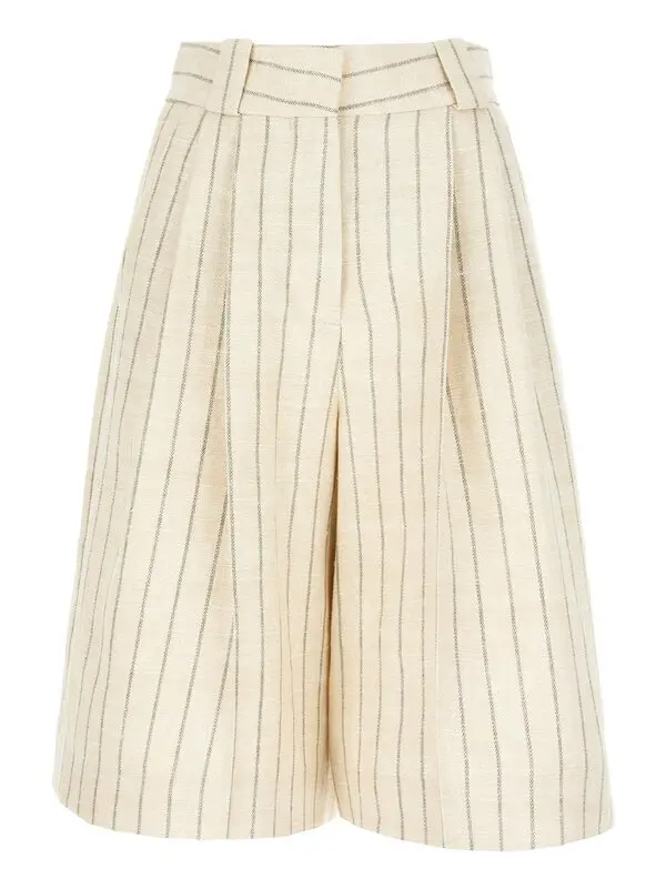 BLAZÉ MILANO Striped Tailored Shorts - Multicolor