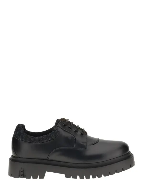 Dior Lace Up Oblique Shoes - Black