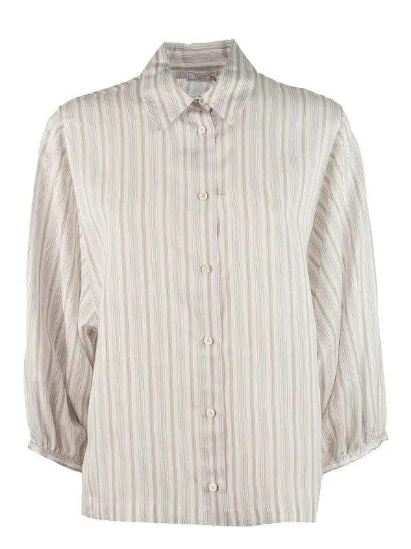Peserico Striped Button-up Shirt - Multicolor