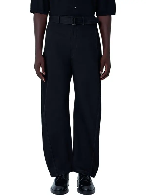LEMAIRE Twisted Cotton Pants - Black