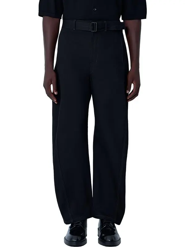 LEMAIRE Twisted Cotton Pants - Black