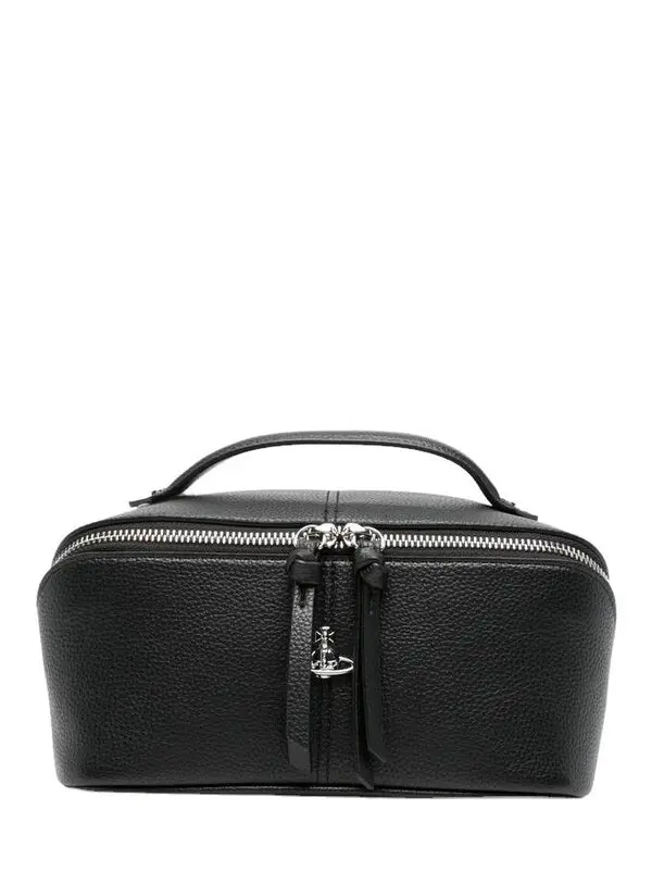 VIVIENNE WESTWOOD Orb Plaque Zip-around Makeup Bag - Black