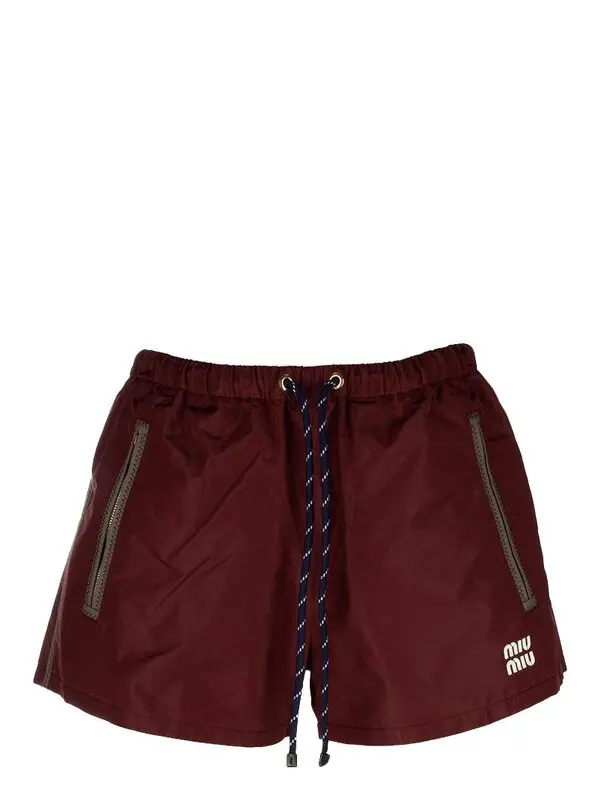 Miu Miu Elasticated Waist Shorts With Drawstring - Multicolor