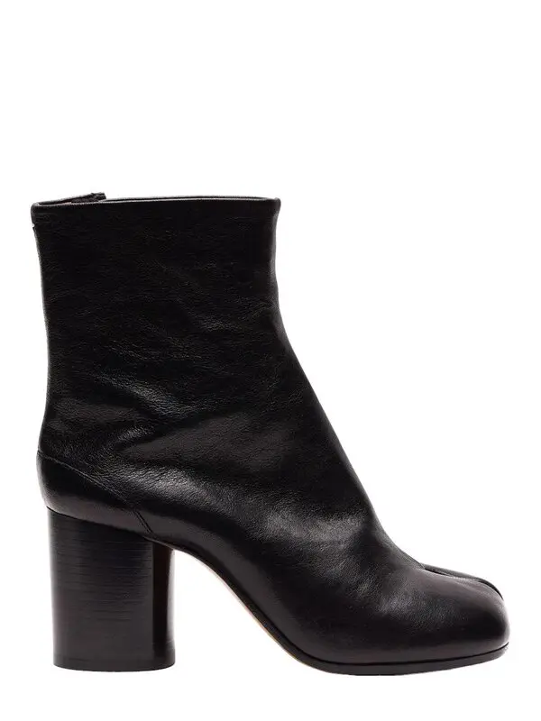 MAISON MARGIELA Leather Tabi Booties - Black