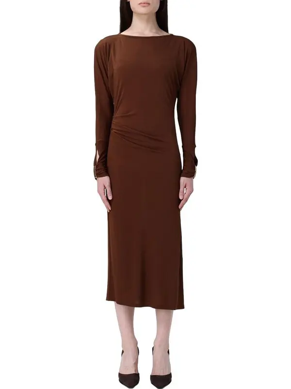 Max Mara Long Sleeve Ruched Dress - Multicolor