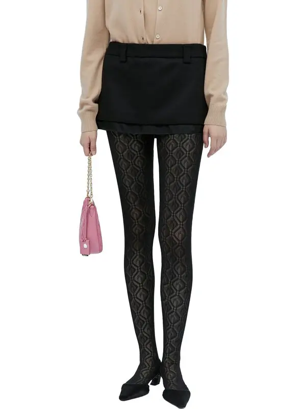 Miu Miu Velour Mini Skirt - Black