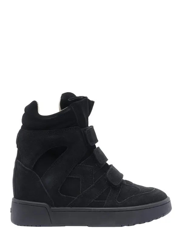 Isabel Marant Étoile High-top Suede Sneakers With Concealed Wedge - Black