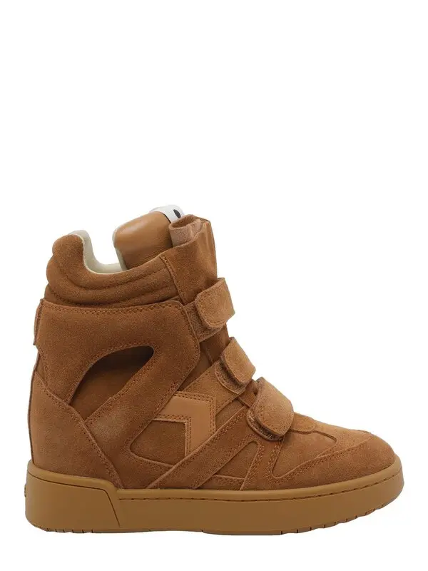 Isabel Marant Étoile High-top Suede Sneakers With Concealed Wedge - Brown