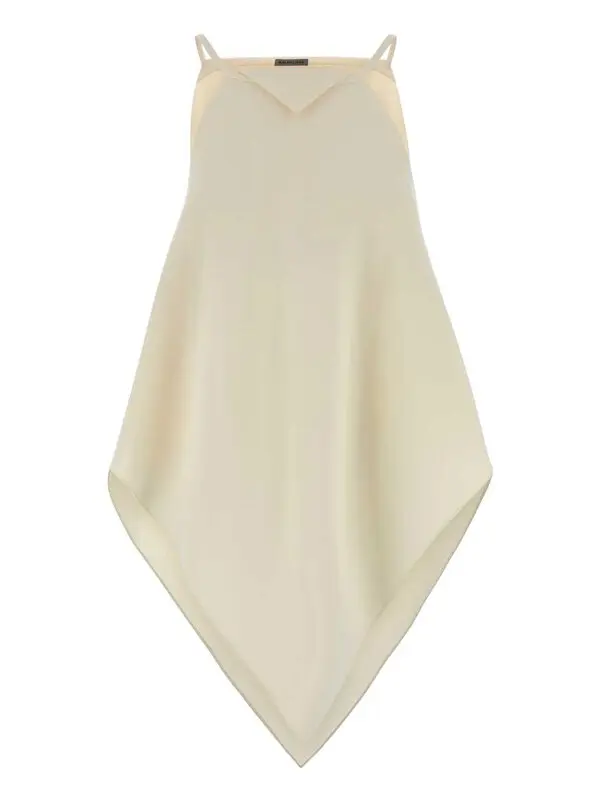 Balenciaga Ivory Silk Blend Top - White