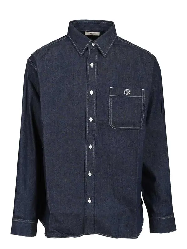 Celine Loose-fit Denim Shirt - Blue