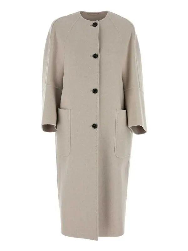 Max Mara Sand Cashmere Coat - Brown