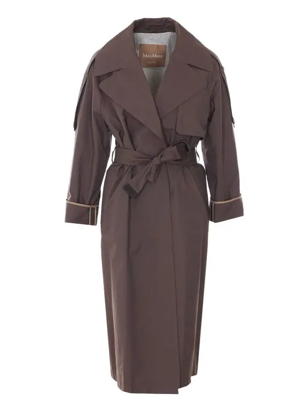 Max Mara Belted Trench Coat - Brown