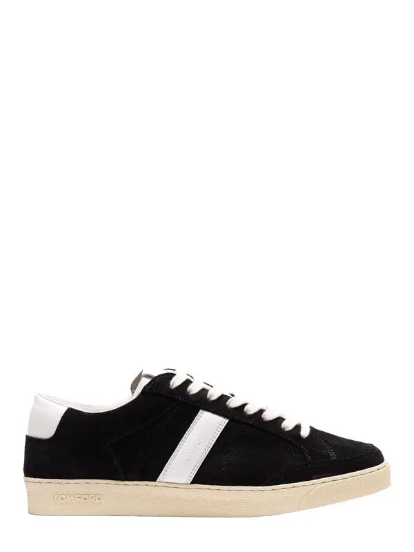 TOM FORD Suede And Leather Sneakers - Black