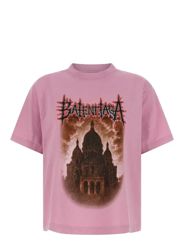 Balenciaga Sacré Cœur Graphic T-shirt - Pink