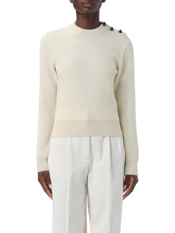 Bottega Veneta Ribbed Knit Crewneck Sweater - White