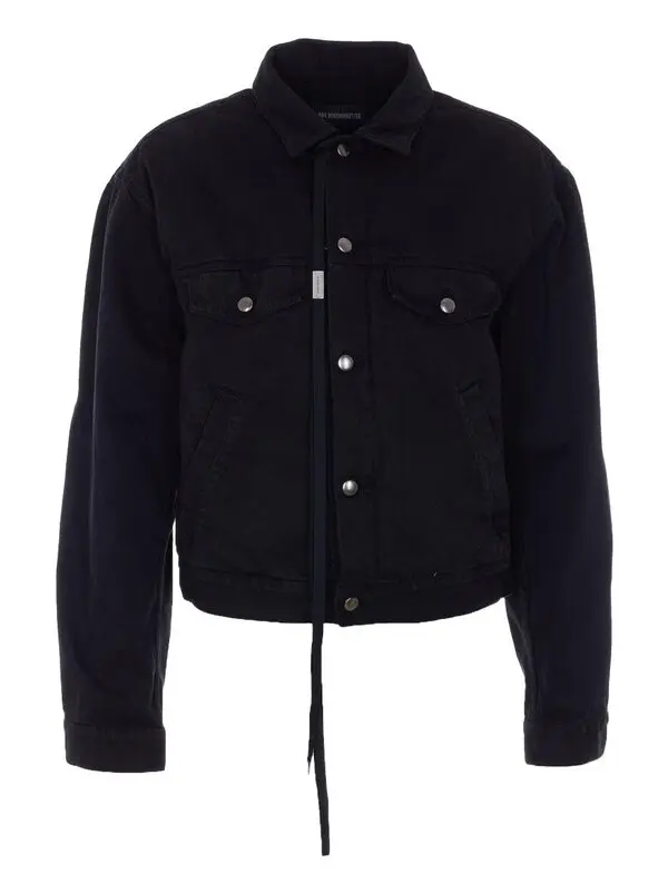 ANN DEMEULEMEESTER Cotton Denim Jacket - Black