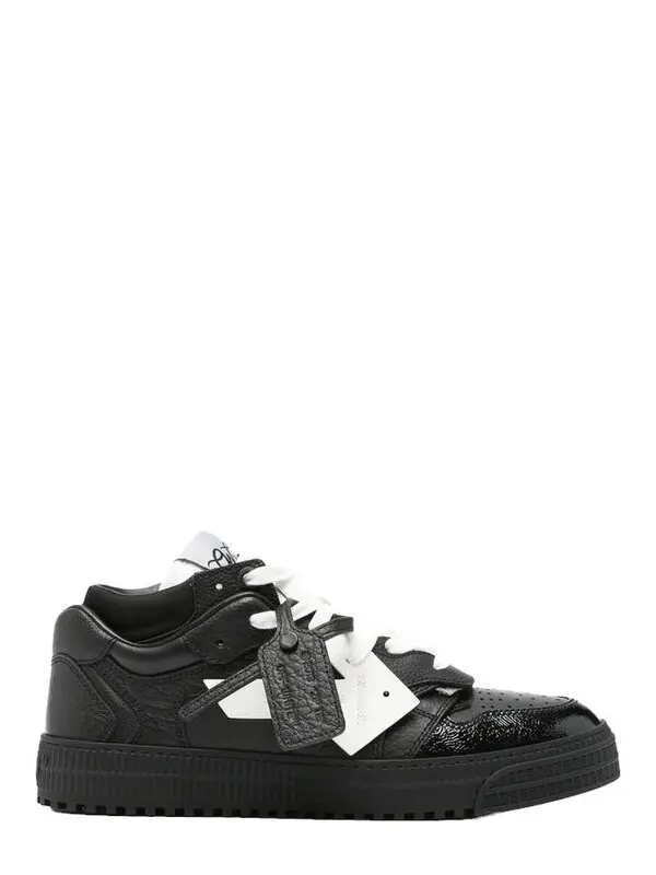 Off-White Arrow Motif Perforated Lace-up Trainers - Black