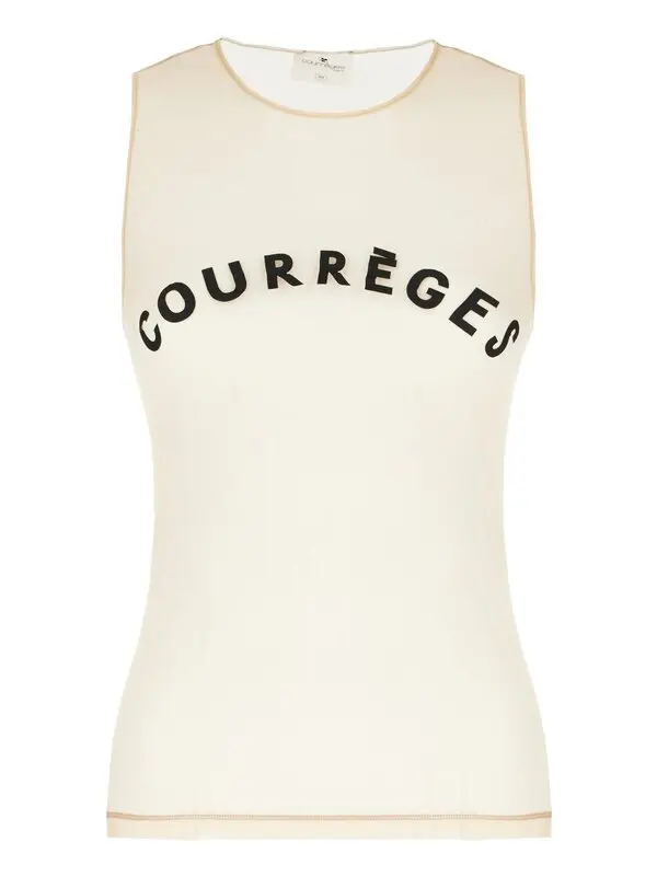 COURREGES Sleeveless Logo Top - Multicolor