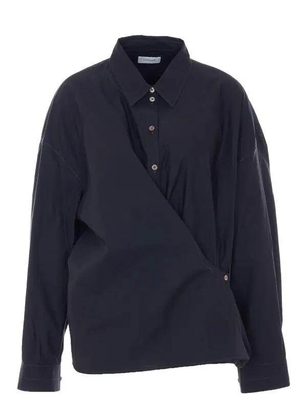 LEMAIRE Straight Collar Twisted Shirt - Blue
