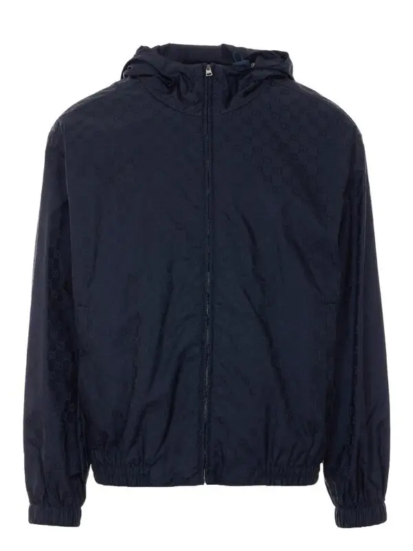 Gucci Gg Nylon Zipped Blouson - Blue