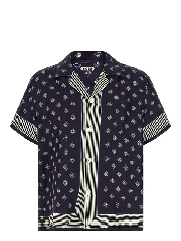 BODE Foyer Diamond' Shirt - Blue