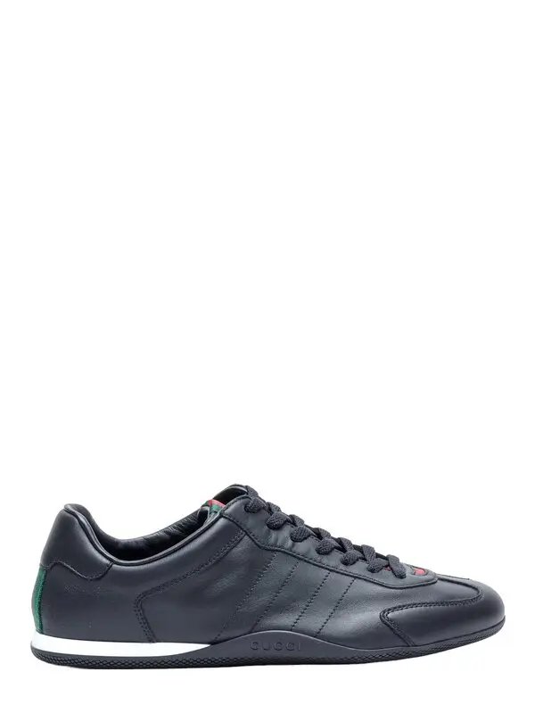 Gucci Leather Lace-up Low-top Sneakers - Black
