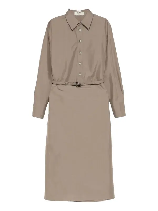 Fendi Belted Shirt Dress - Multicolor