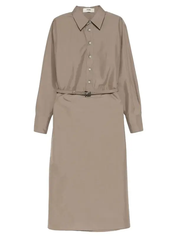 Fendi Belted Shirt Dress - Multicolor